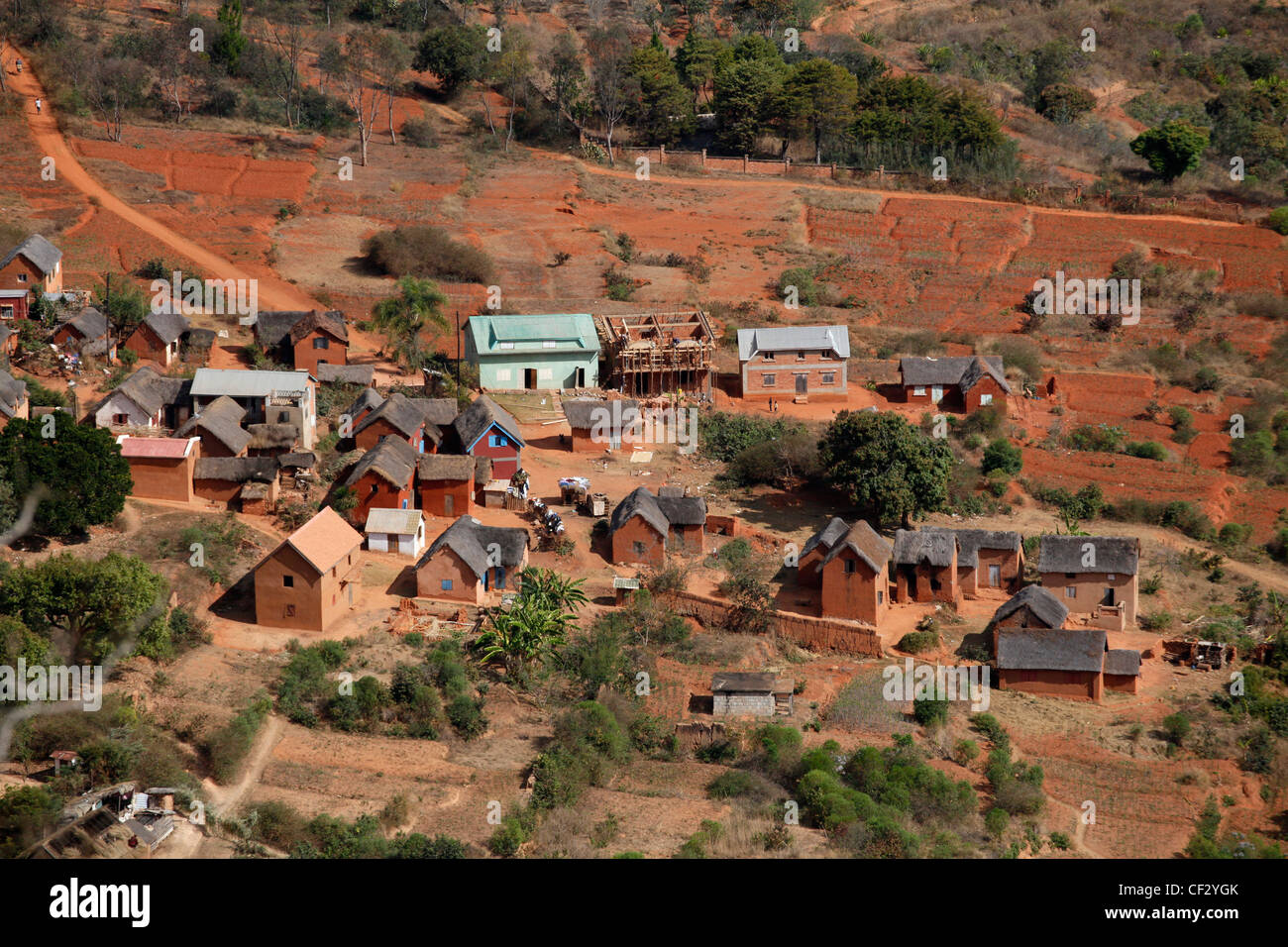 View of rural village from Ambohimanga, Madagascar Stock Photo - Alamy