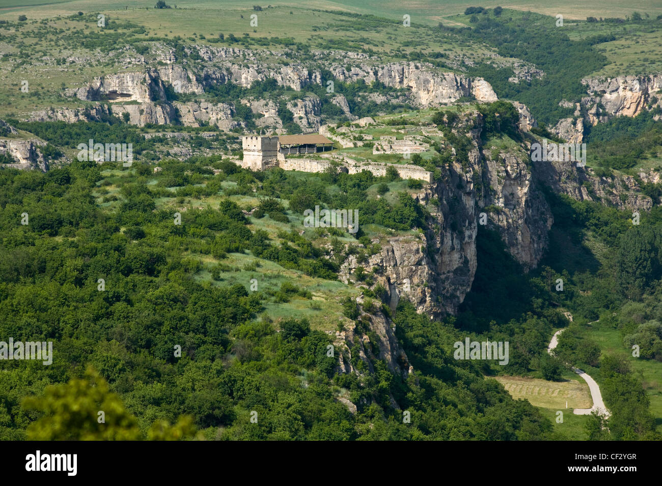Cherven medieval fortress, 12th Century, main view from above, Eastern ...