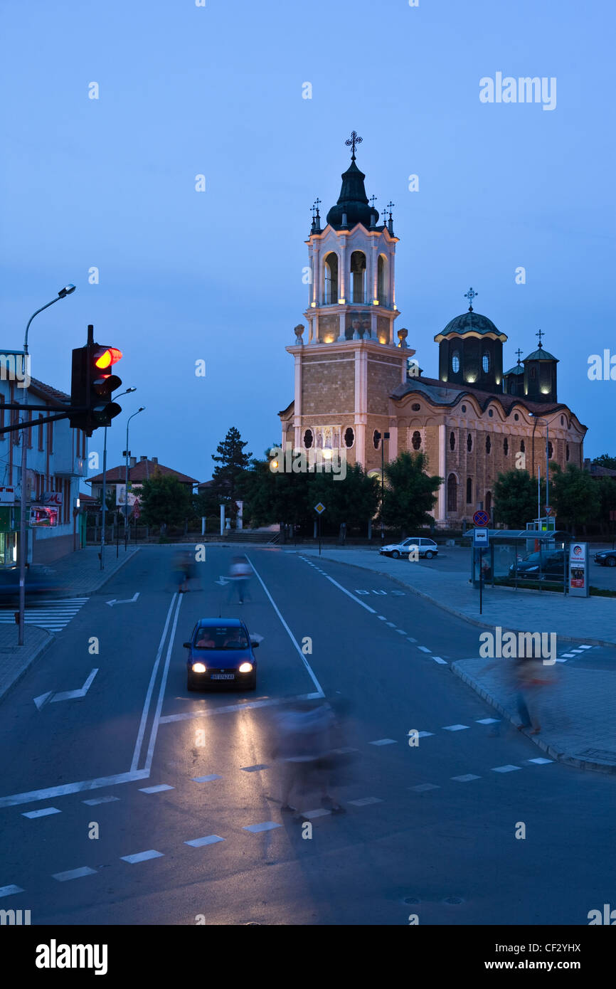 A church Holy Trinity in Svishtov town at twilight, built 1865-1867 by ...