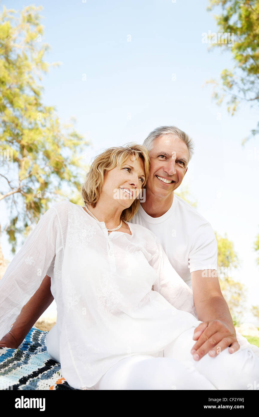 Happy mature couple outdoors Stock Photo - Alamy