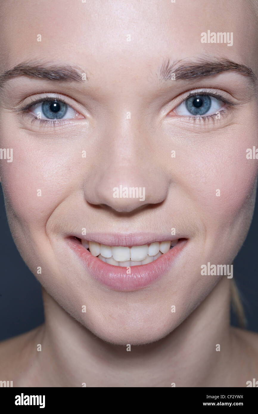 Step by Step Beauty and Make Up Female wearing natural make up, smiling ...