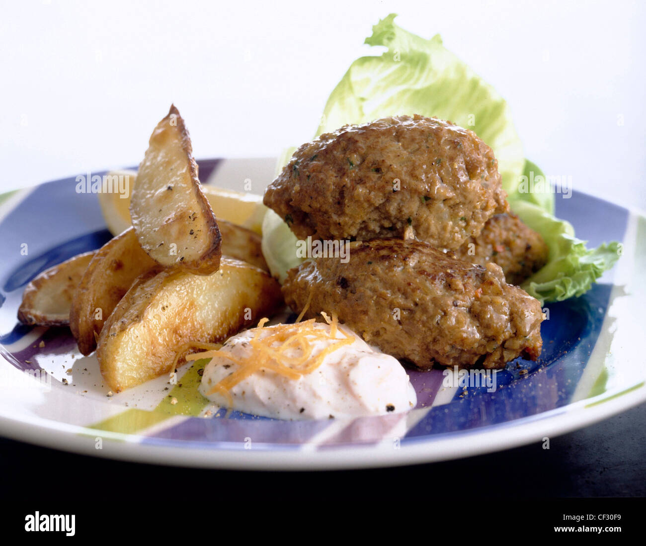 Tasty Meatballs Tandoori Meatballs Minced beef meatballs potato wedges ...