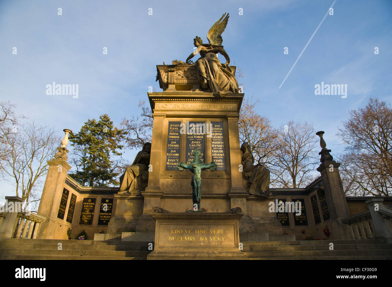 Slavin monument (1913) by Antonin Wiehl in Vysehradsky hrbitov the ...
