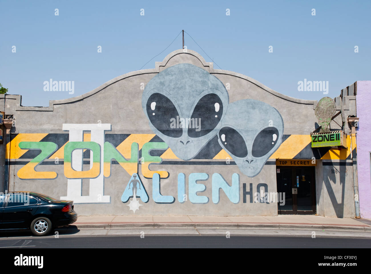 Aliens and UFO's are the theme of the town in Roswell, New Mexico Stock ...