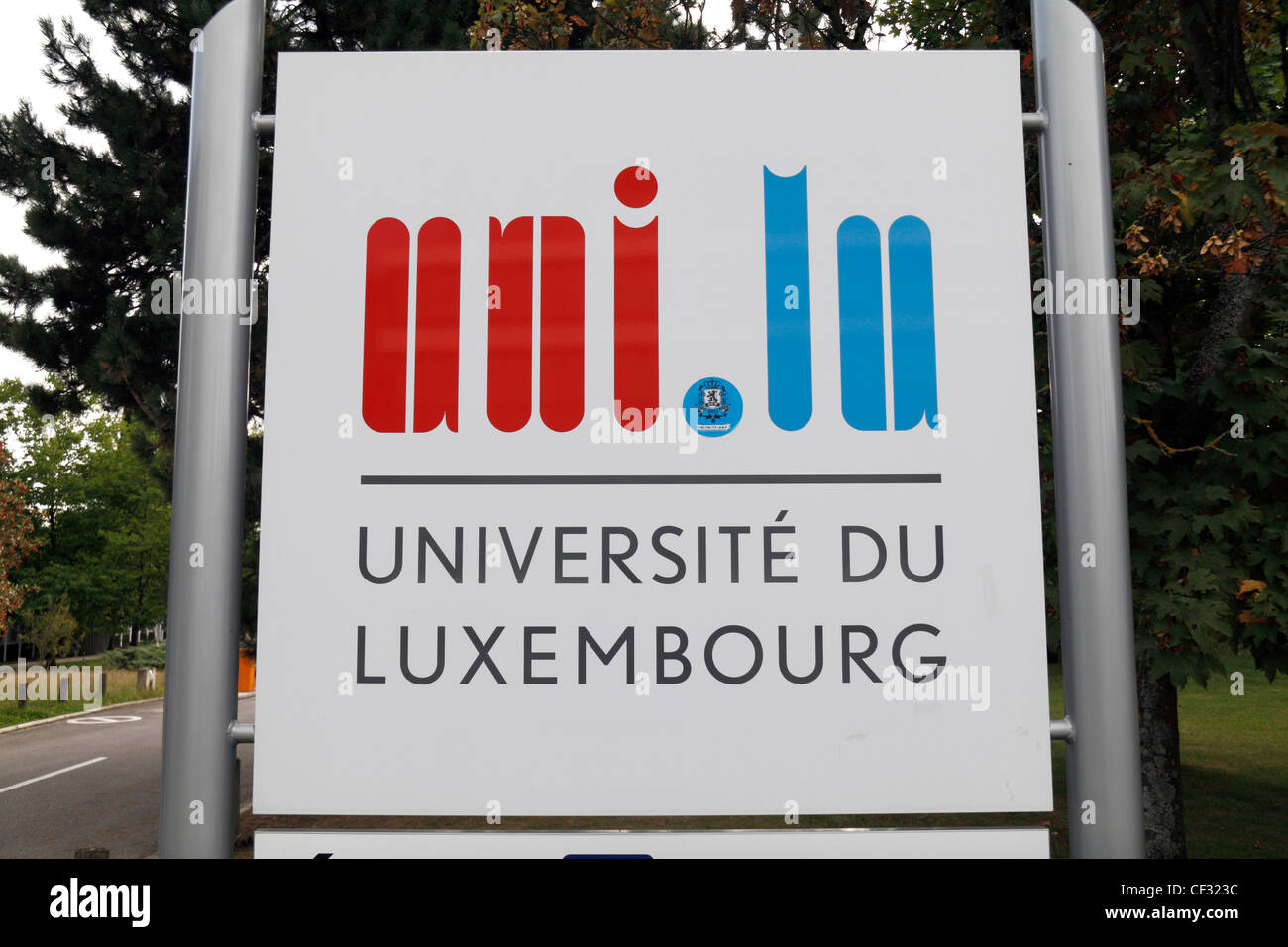 Logo sign for the Universite du Luxemborug (University of Luxembourg ...