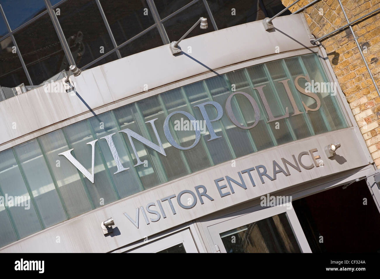 The entrance to Vinopolis, London's wine tasting destination. Visitors ...