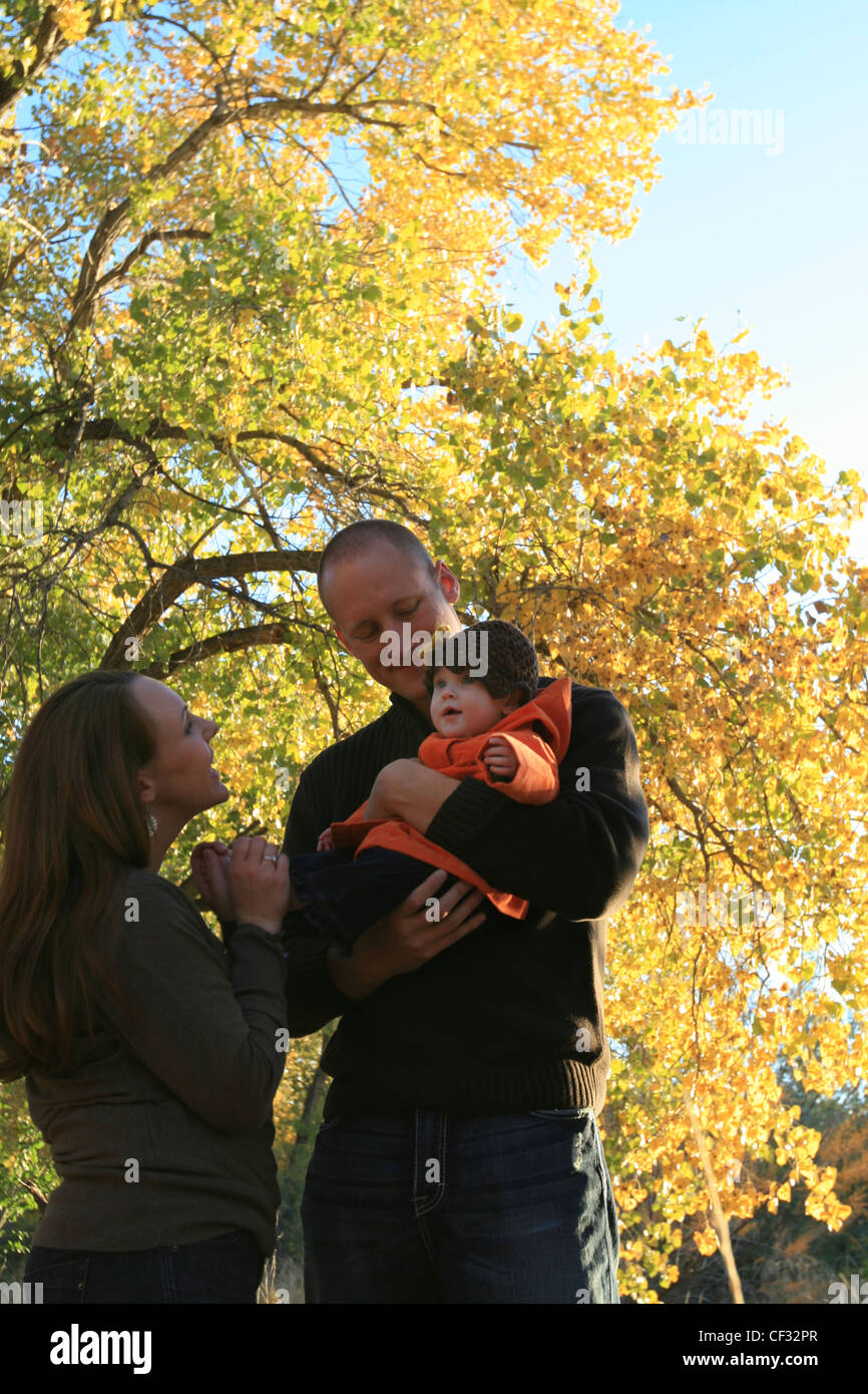 New family outdoors Stock Photo - Alamy