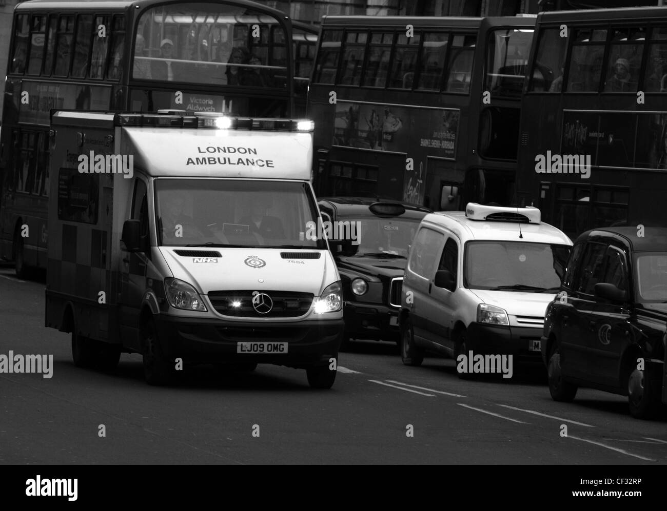 Ambulance in city Black and White Stock Photos & Images - Alamy