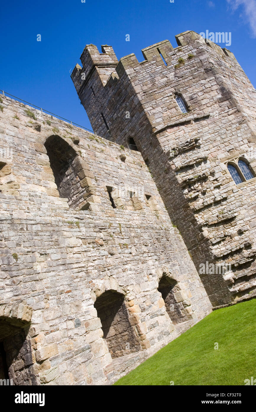 Caernarfon Castle, built by Edward l in 1283 as a military stronghold ...