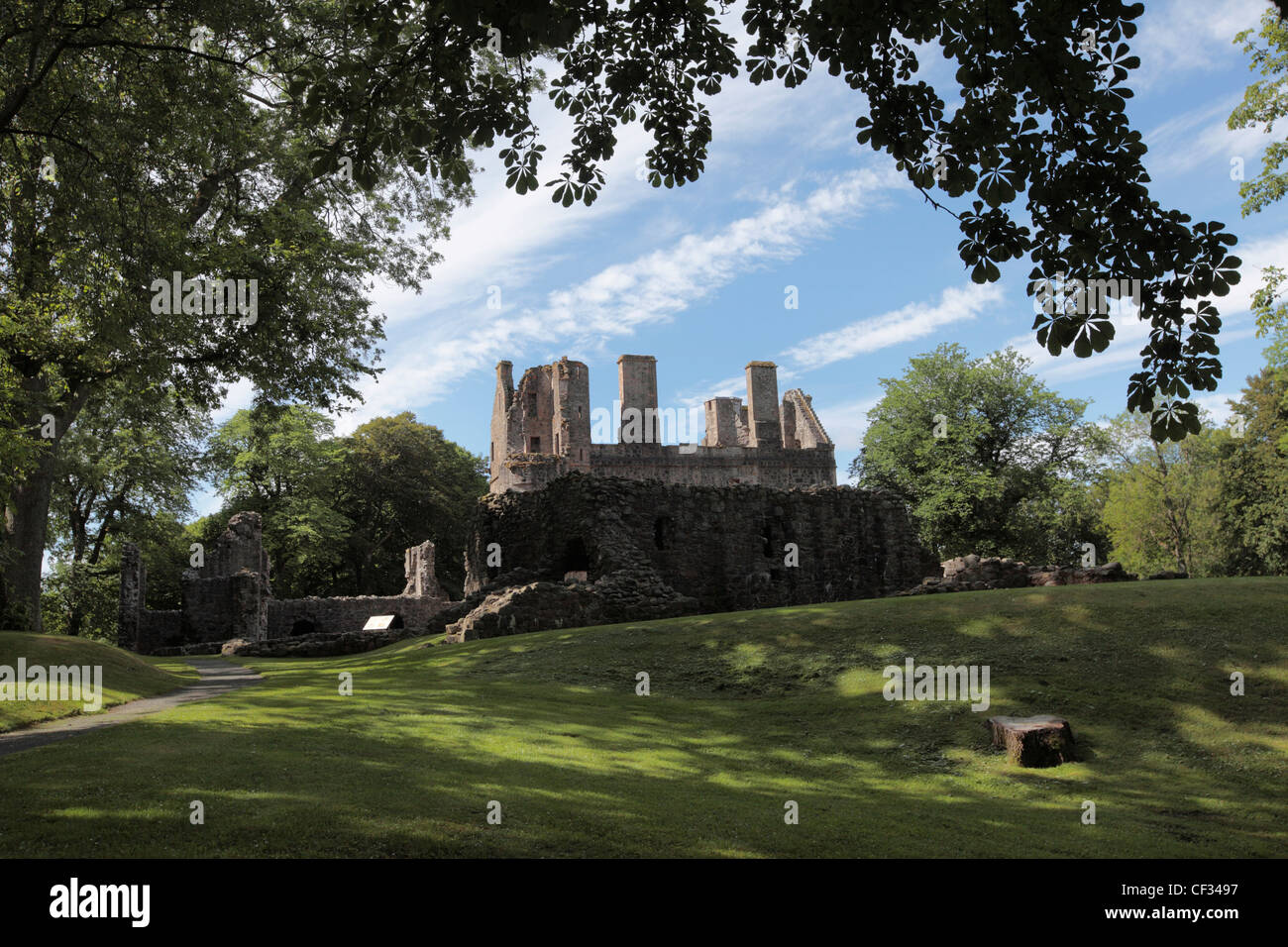 The ruins of Huntly Castle built around 1190, spiritual home of Clan ...