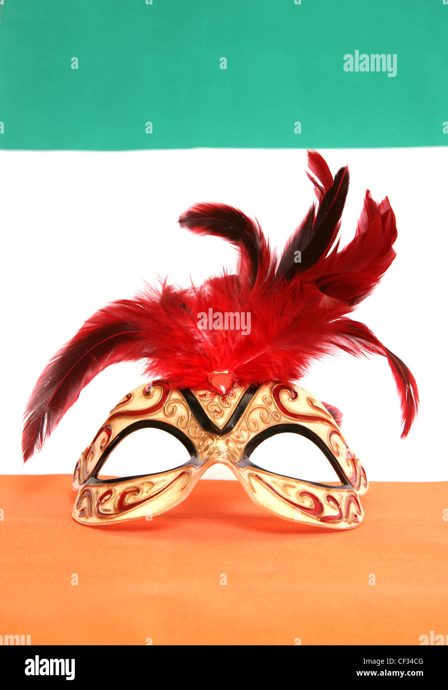 Masquerade mask on irish flag Stock Photo - Alamy