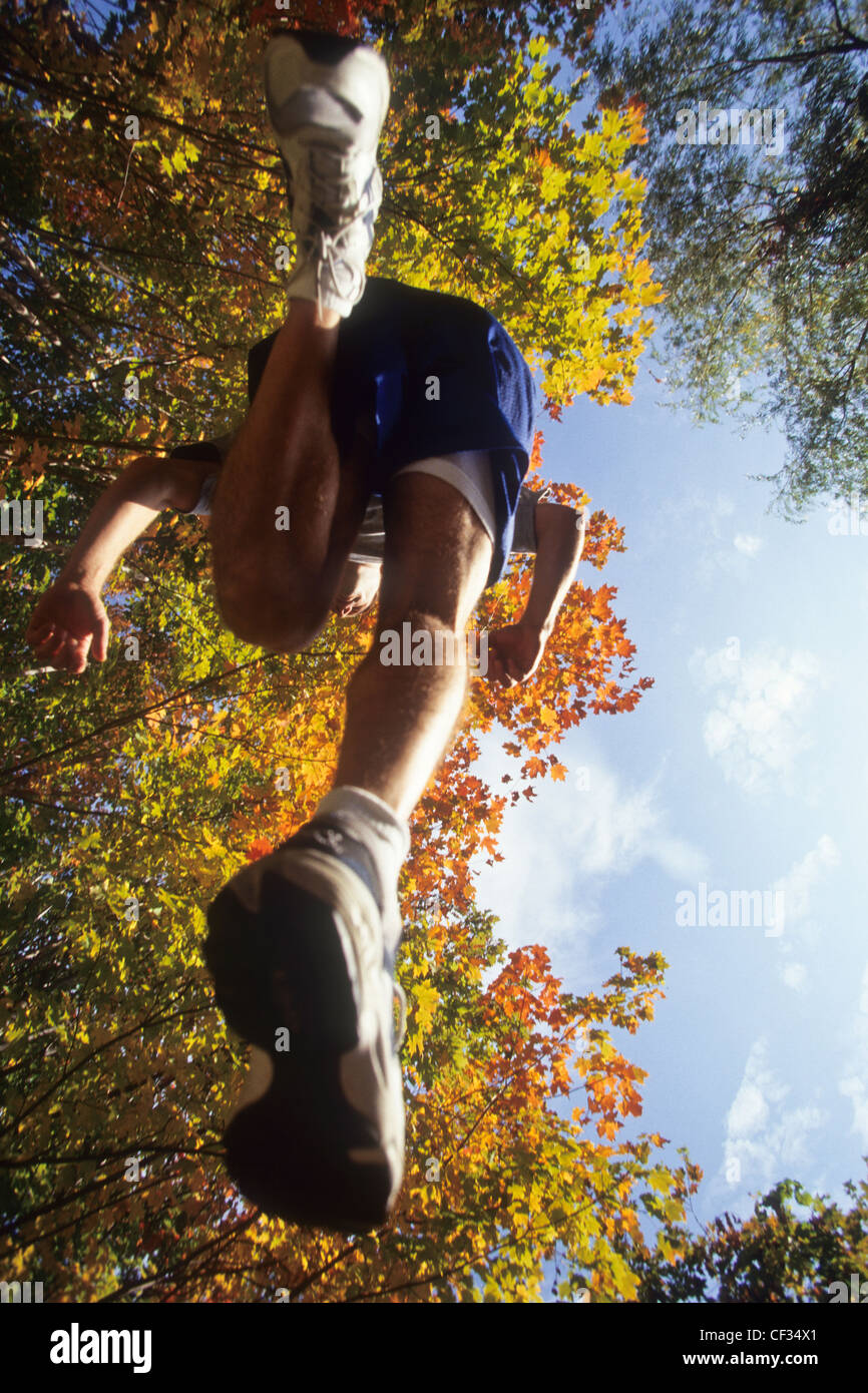 Underside view of male runner Stock Photo - Alamy