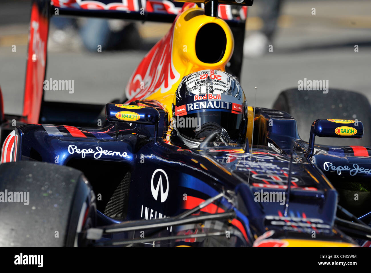 Sebastian Vettel (GER), Red Bull Racing RB8 during Formula One testing ...