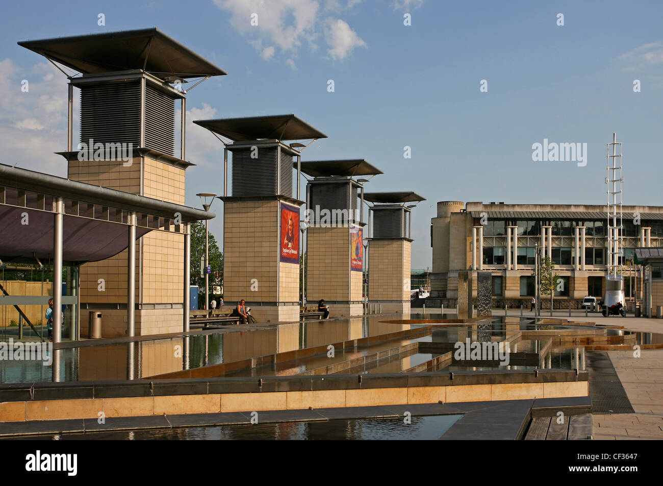 Modern buildings and development at Millennium Square in Bristol Stock ...