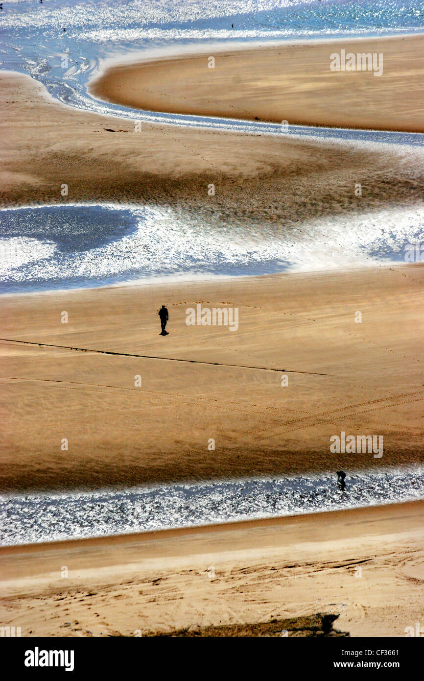 Beach and sea at St Cyrus. The cliffs and dunes of St Cyrus support a ...