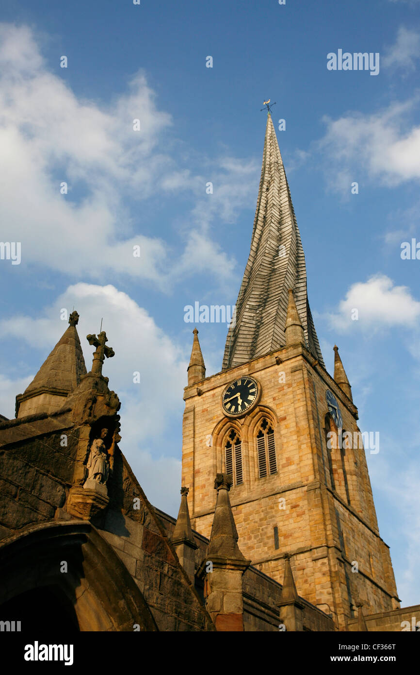 Unusual twisted spire of St Mary's parish church and All Saints in ...