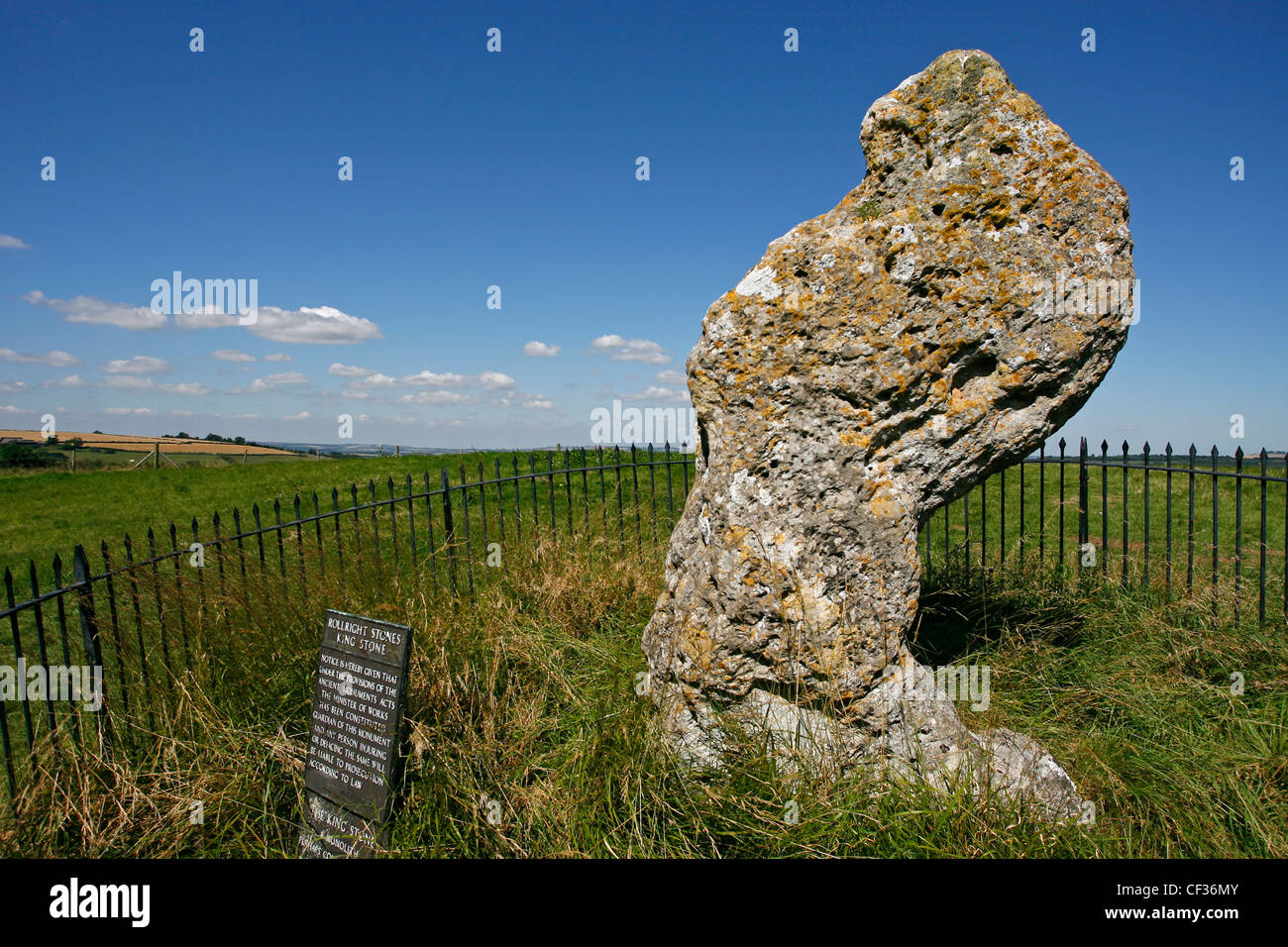 TThe King Stone at the historic Rollright Stones site near Little ...