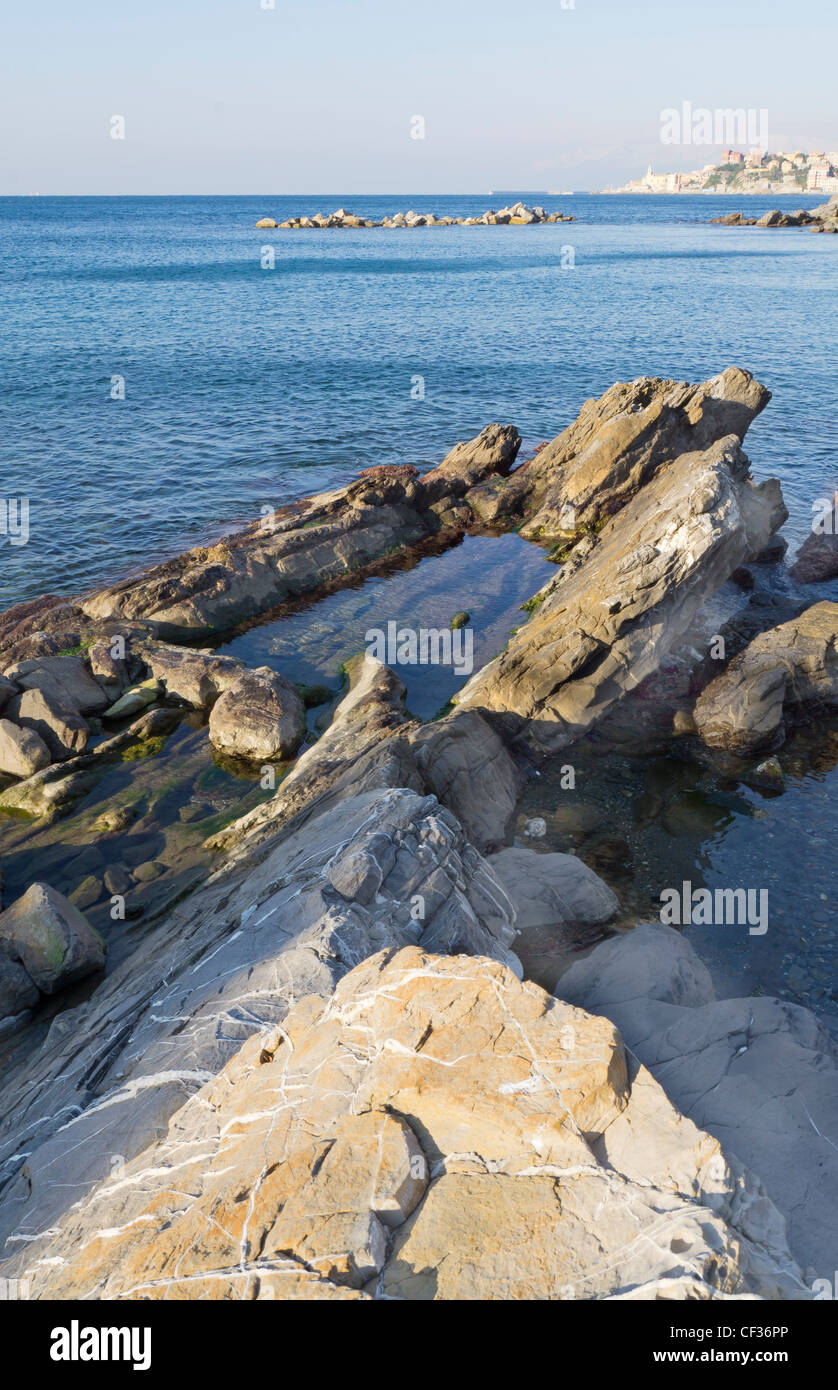 Coast of Genova Nervi, Italy Stock Photo - Alamy