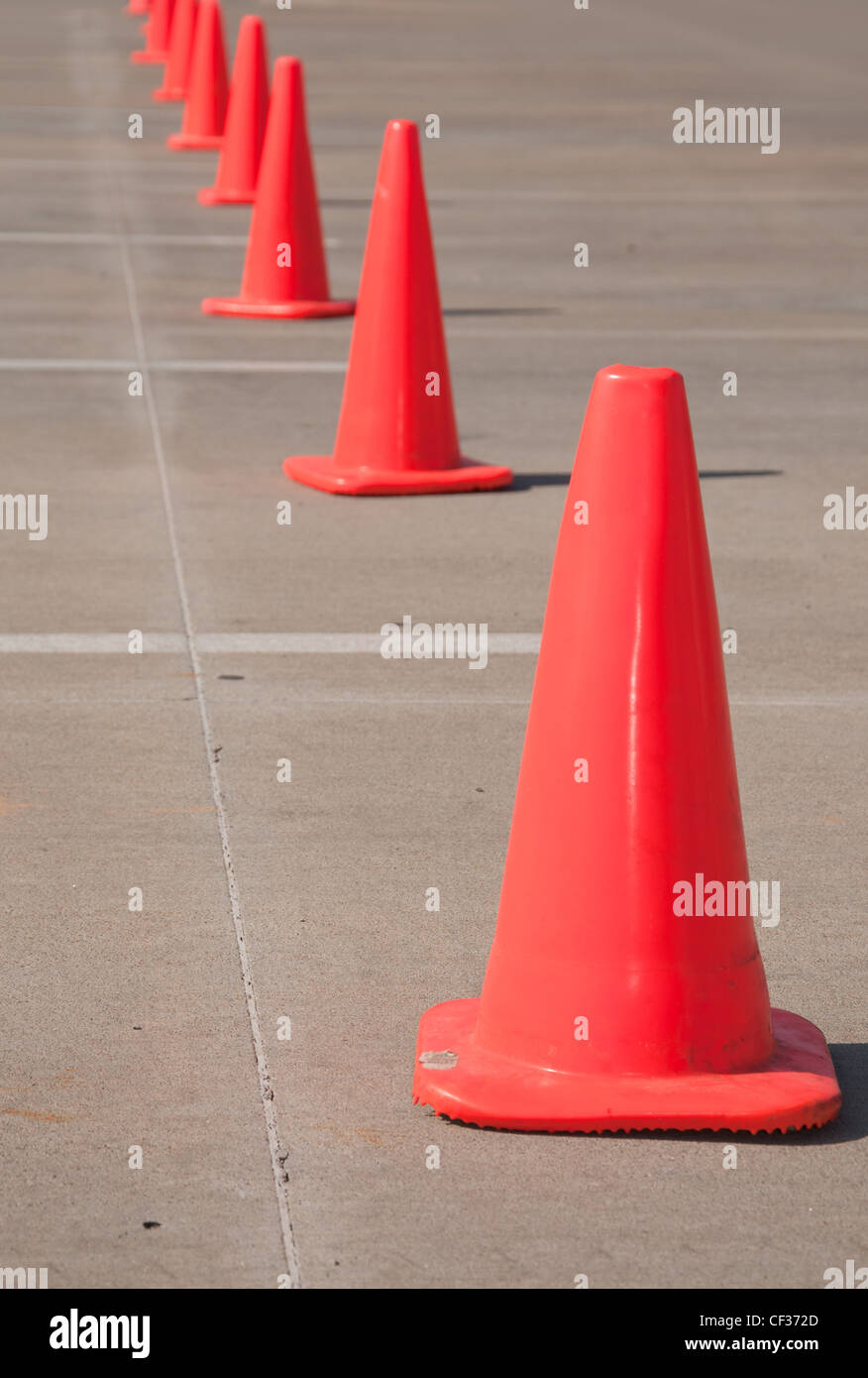 Orange traffic cones hi-res stock photography and images - Alamy