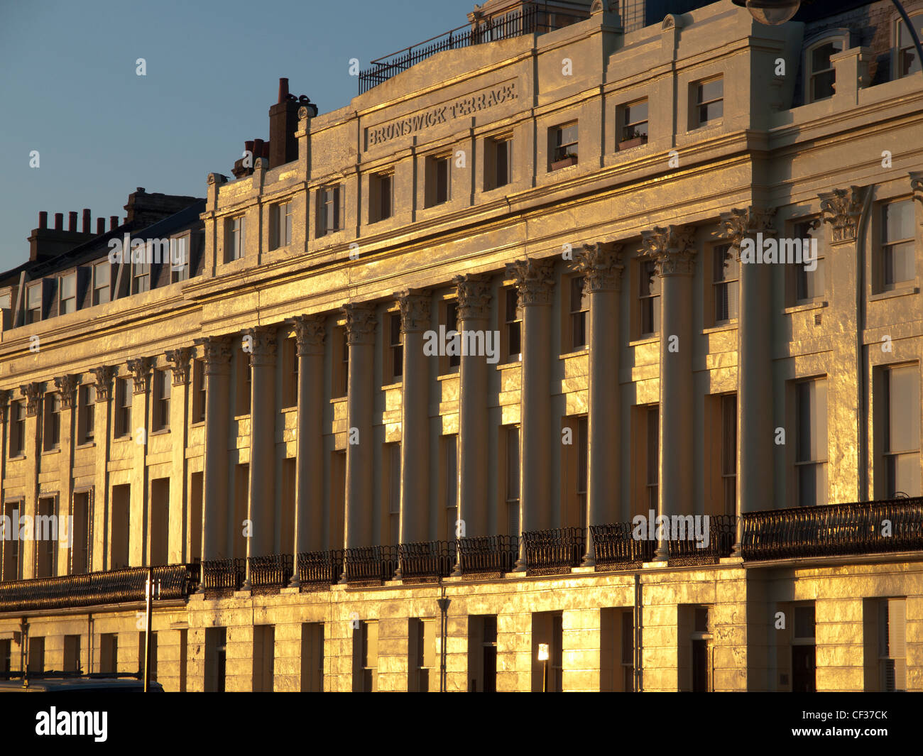 Brunswick Terrace, Brighton & Hove in evening sun Stock Photo - Alamy