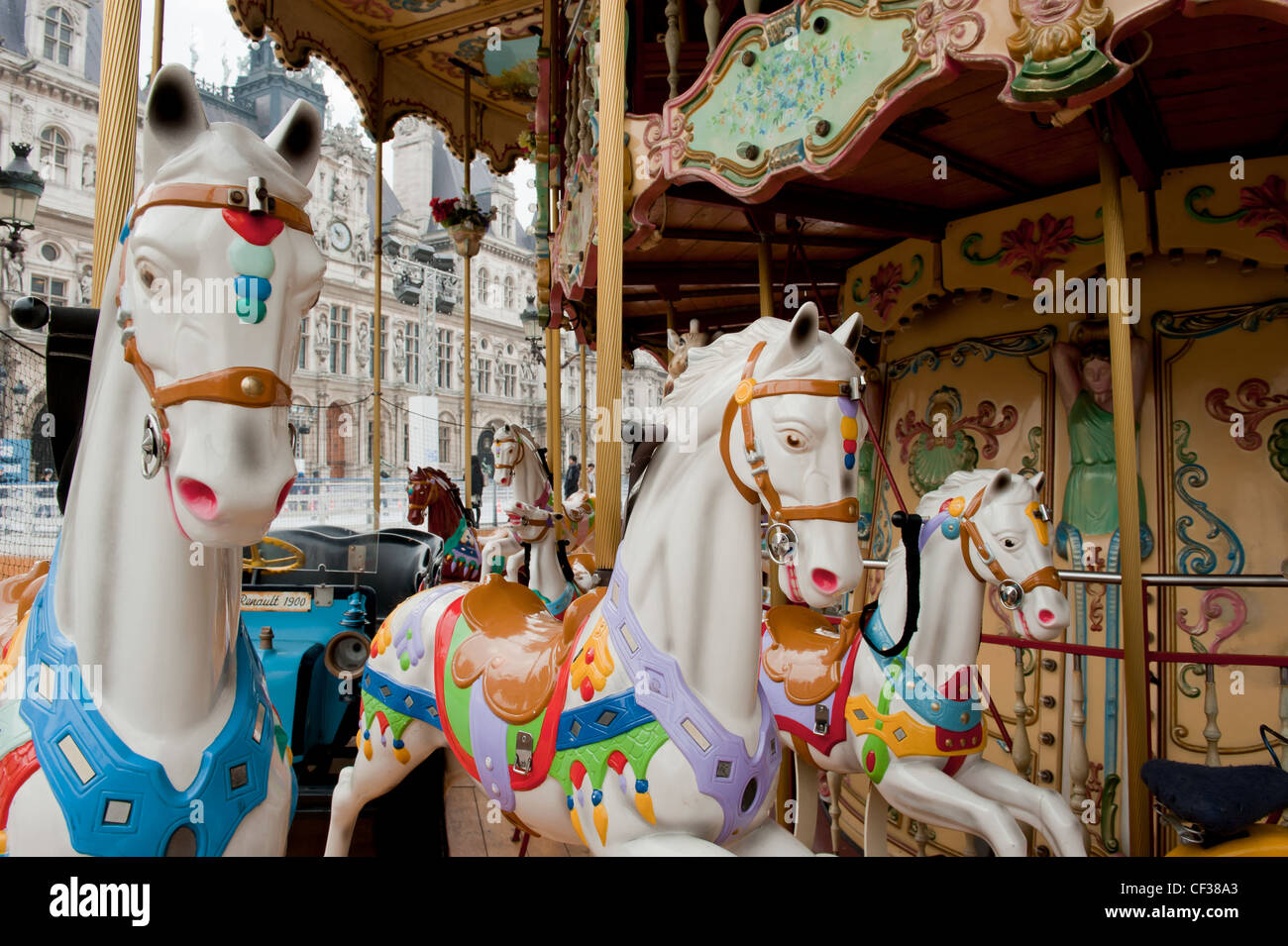 Merry go round at a carnival Stock Photo - Alamy
