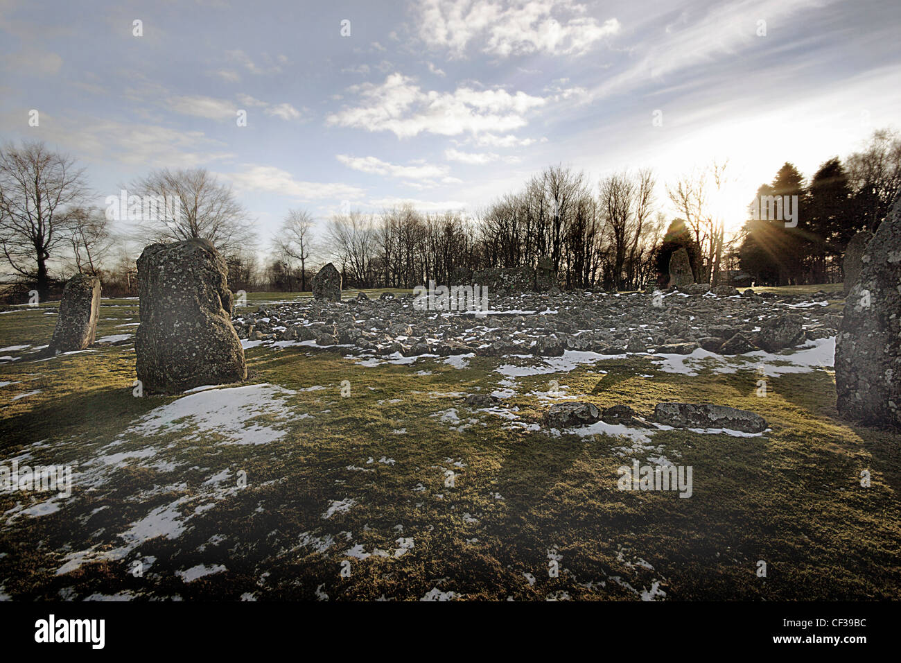 Stone circles in the snow hi-res stock photography and images - Alamy