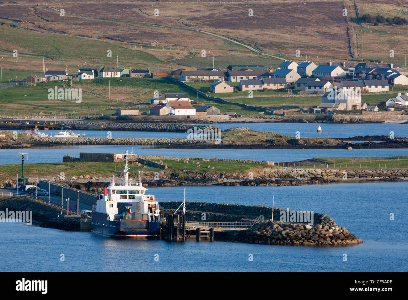 A Woman Walks On A Sandy Path To The Coast; Shetland Scotland Stock ...