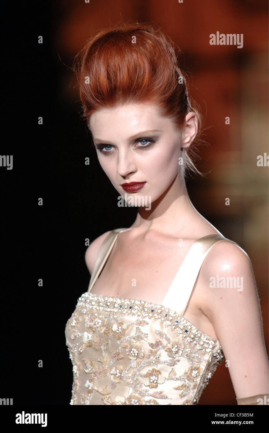 Valentino Paris Haute Couture Autumn Winter Red hair female model ...