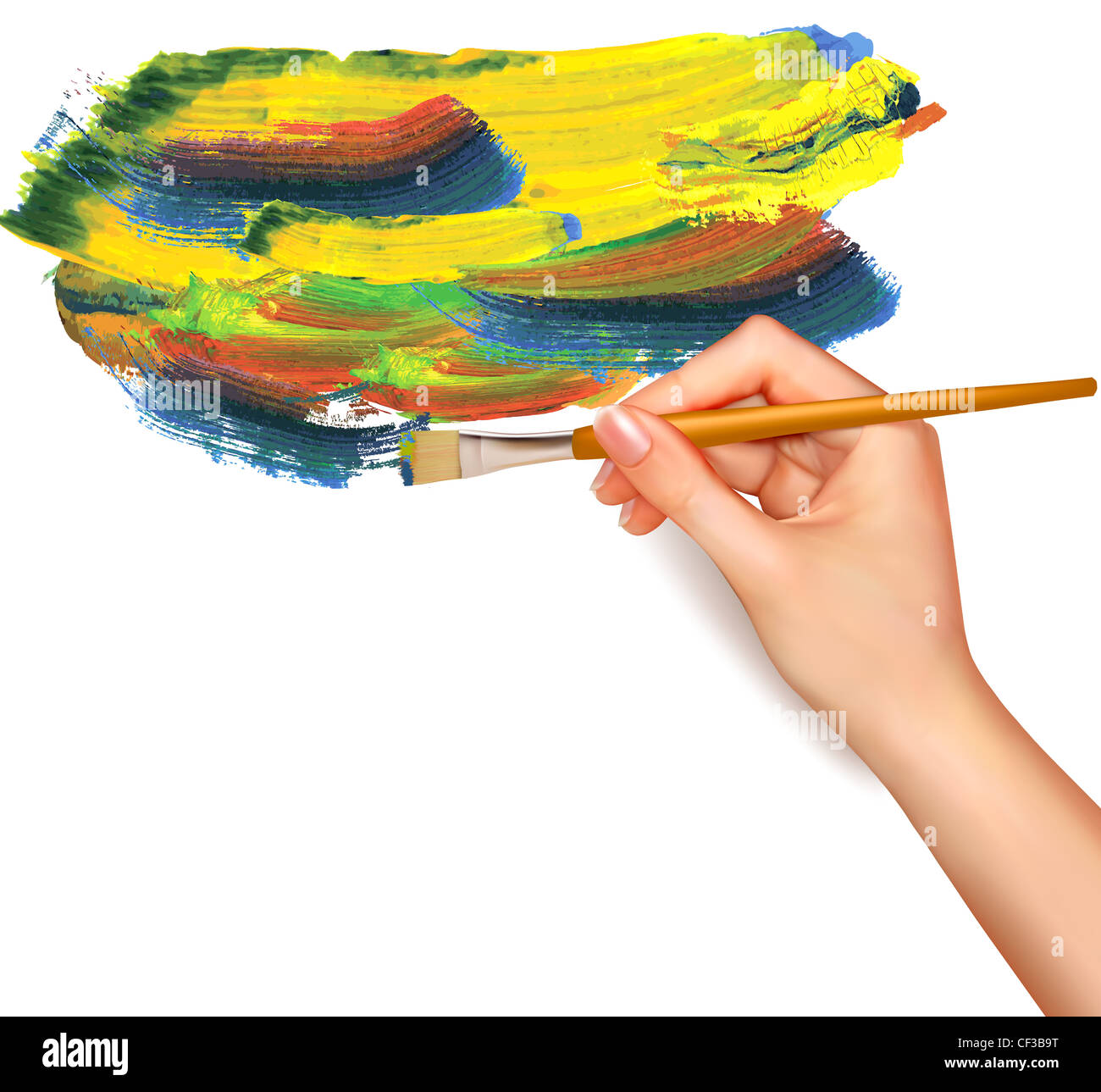 Abstract watercolor background with hand Stock Photo - Alamy