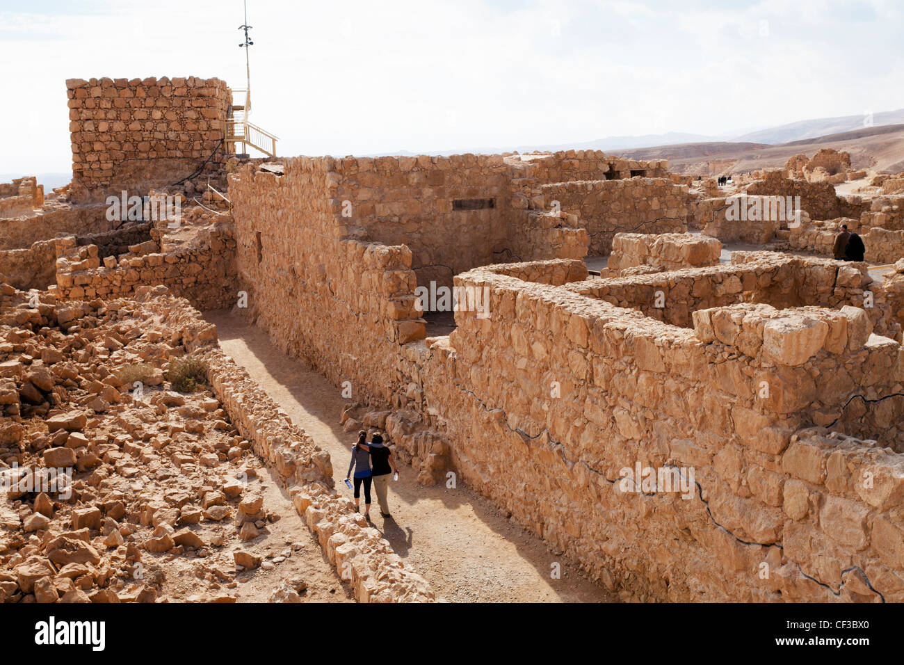 Israel, Masada fortress , the storeroom complex Stock Photo - Alamy