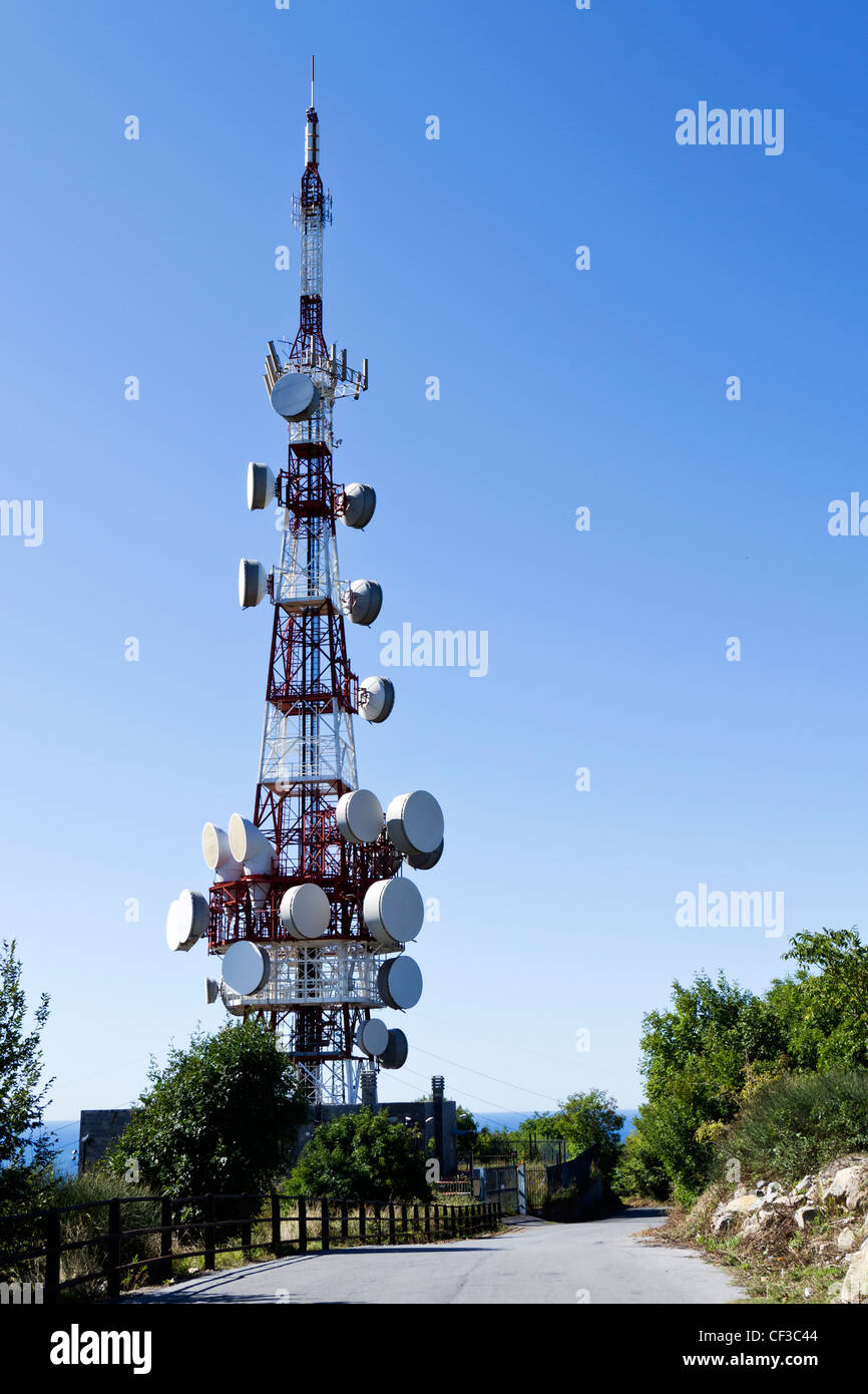 Repeater antenna on a hill Stock Photo - Alamy