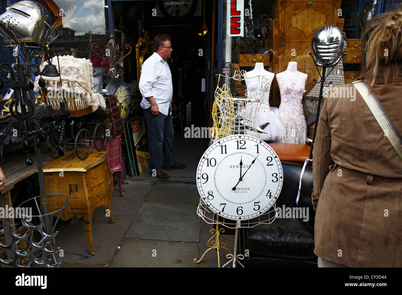 An assortment of second hand goods for sale outside a shop on ...