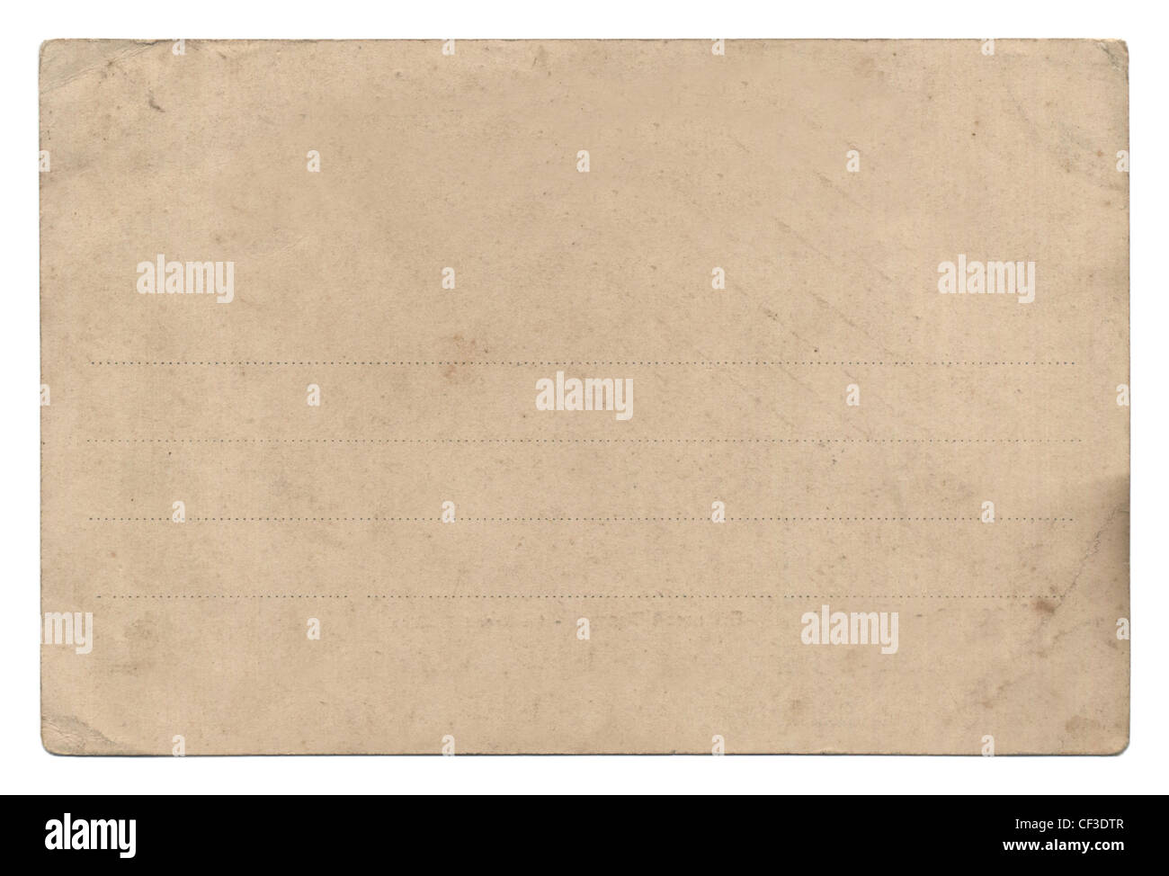 Old empty postcard isolated on white Stock Photo - Alamy