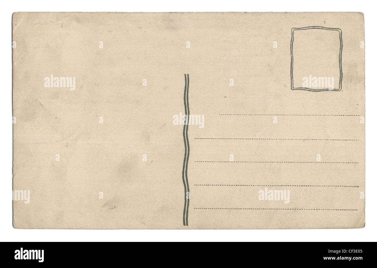 Old empty postcard isolated on white Stock Photo - Alamy