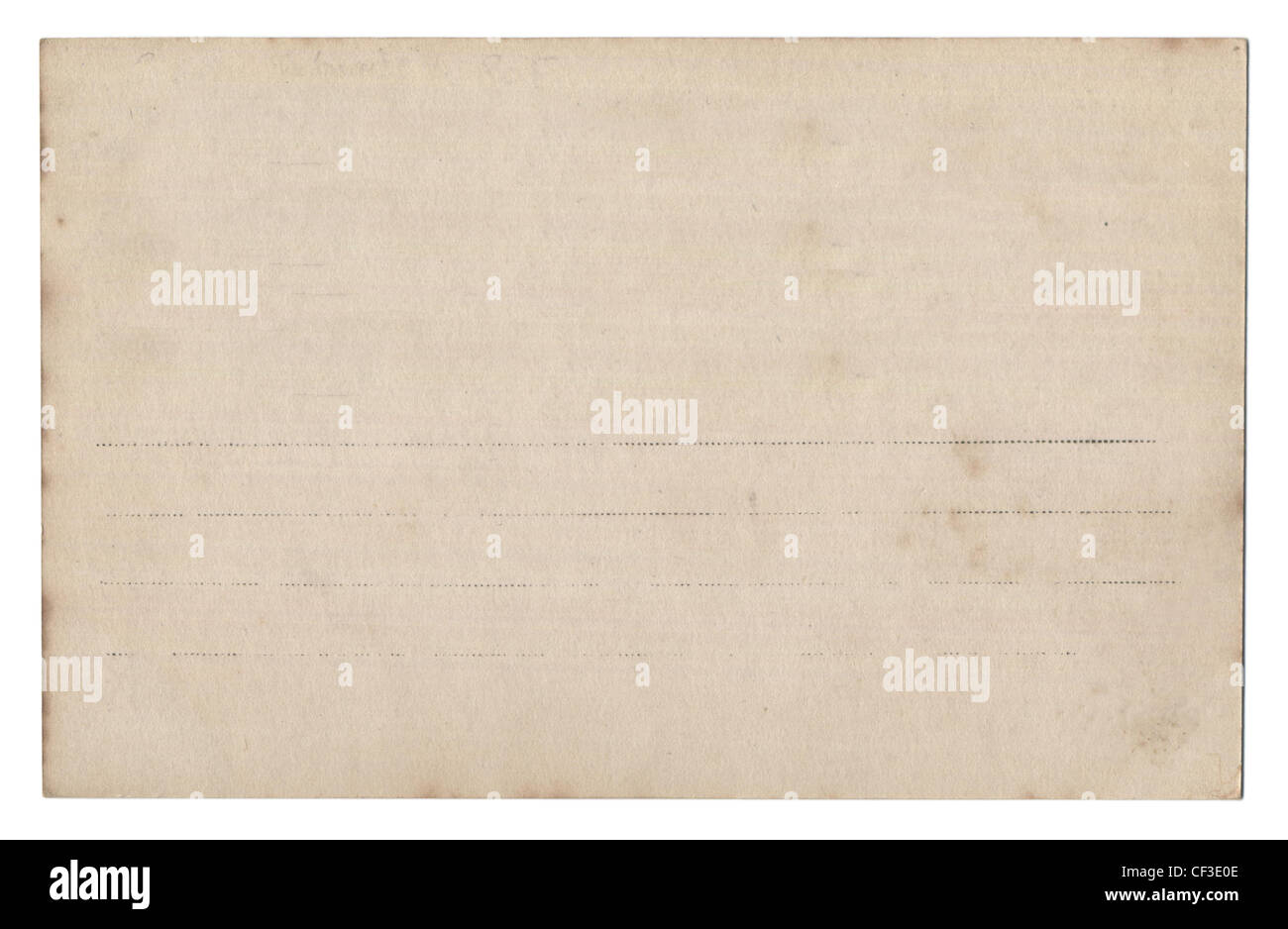 Old empty postcard isolated on white Stock Photo - Alamy