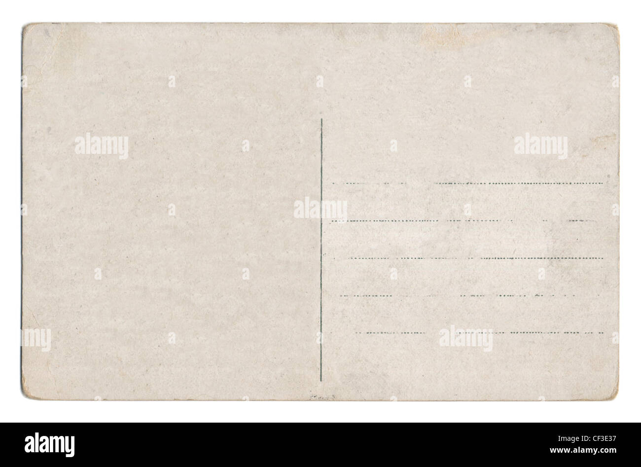 Old empty postcard isolated on white Stock Photo - Alamy