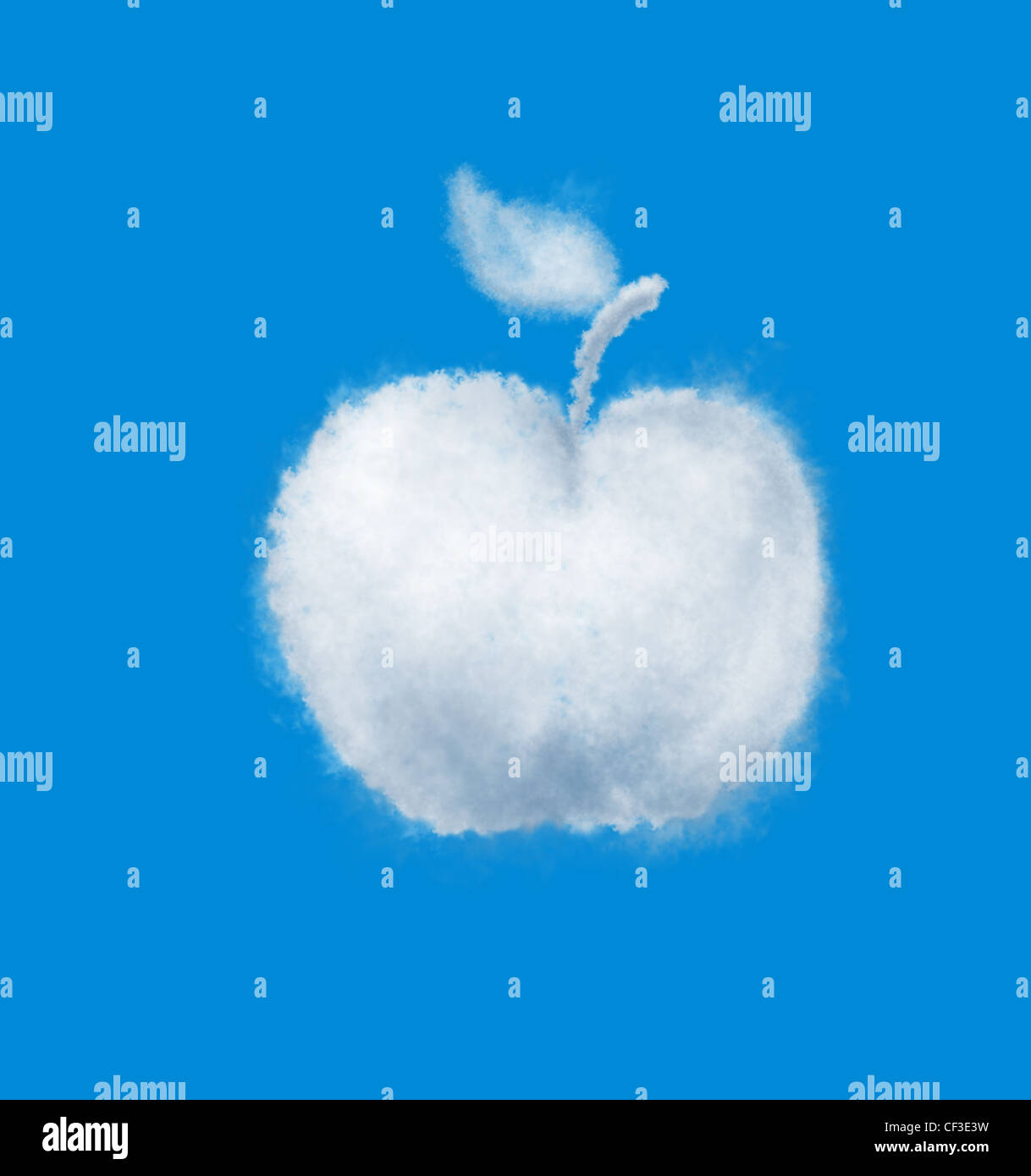 apple cloud on blue sky Stock Photo - Alamy