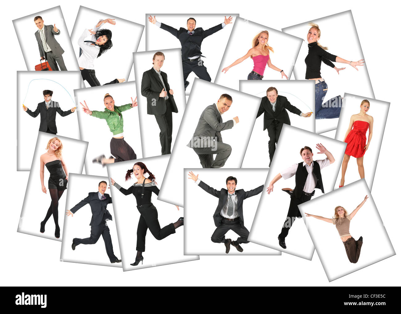 many photos of people, collage Stock Photo - Alamy