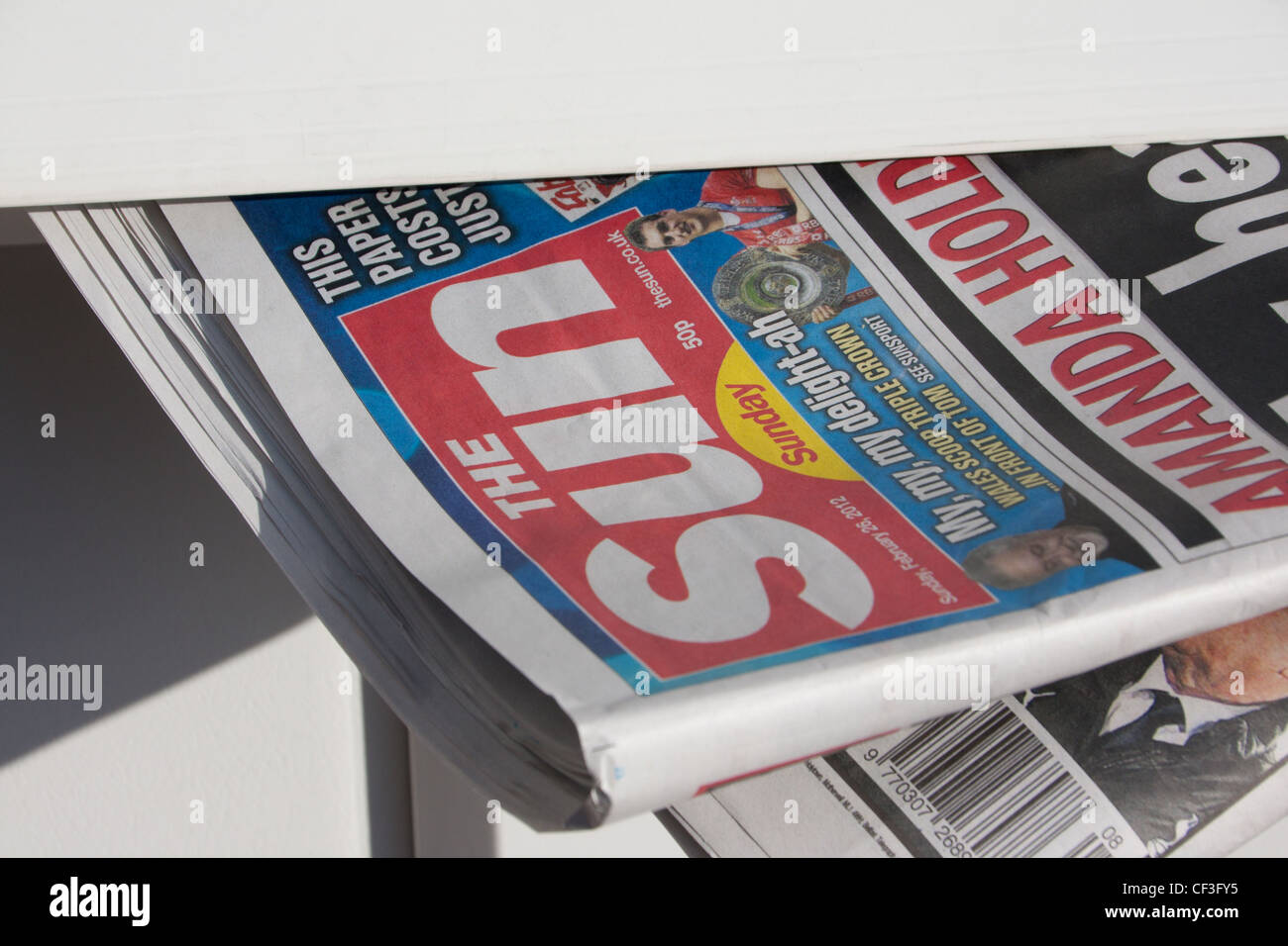 First edition of The Sun on Sunday tabloid newspaper February 26th 2012 ...