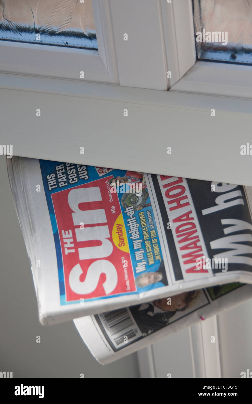 First edition of The Sun on Sunday tabloid newspaper February 26th 2012 ...