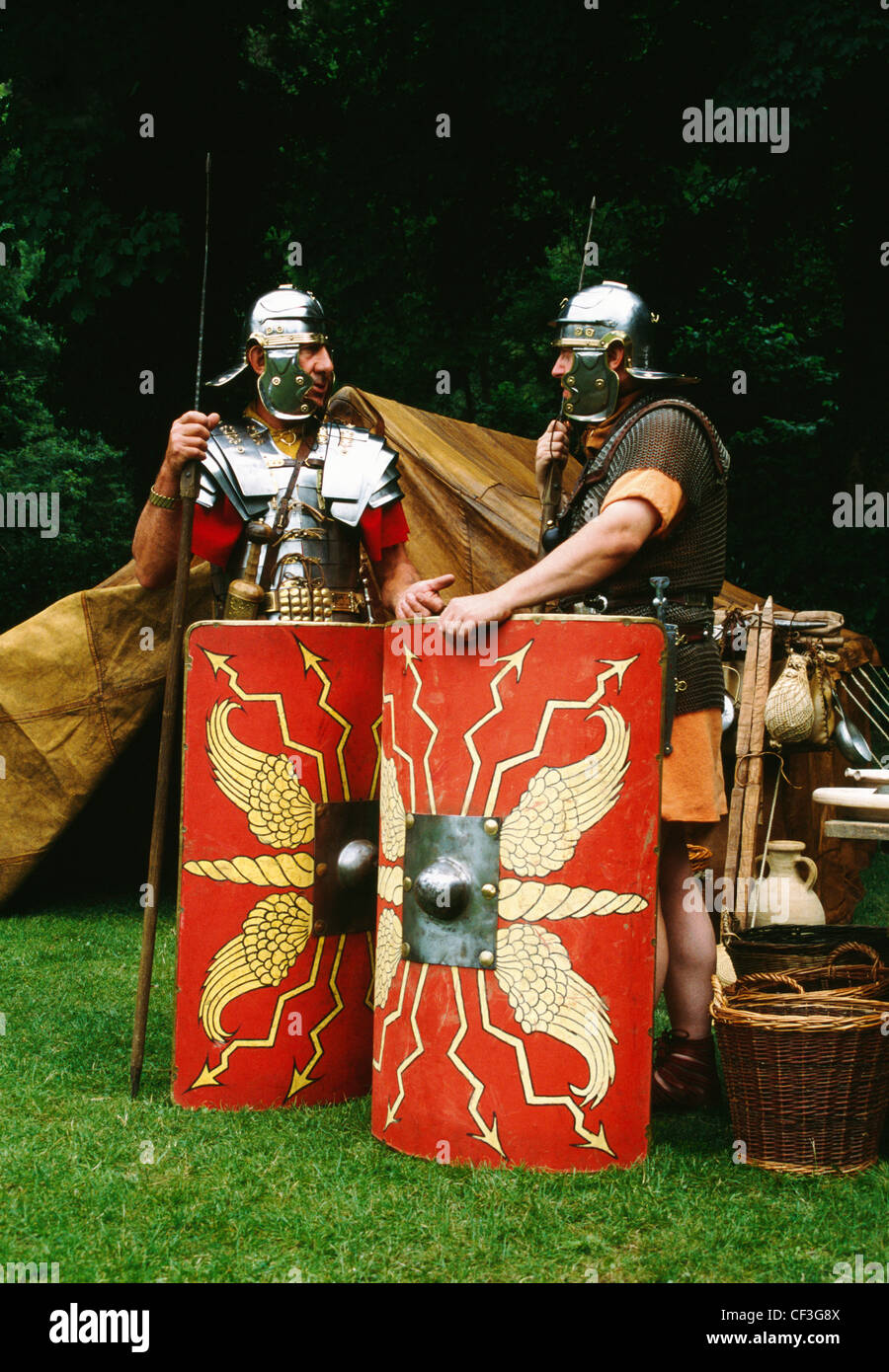 Roman guard re enactment romans hi-res stock photography and images - Alamy