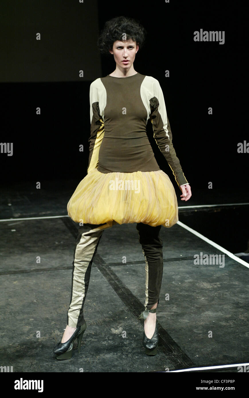 Robert Cary Williams London Autumn Winter Model curly brunette hair off ...