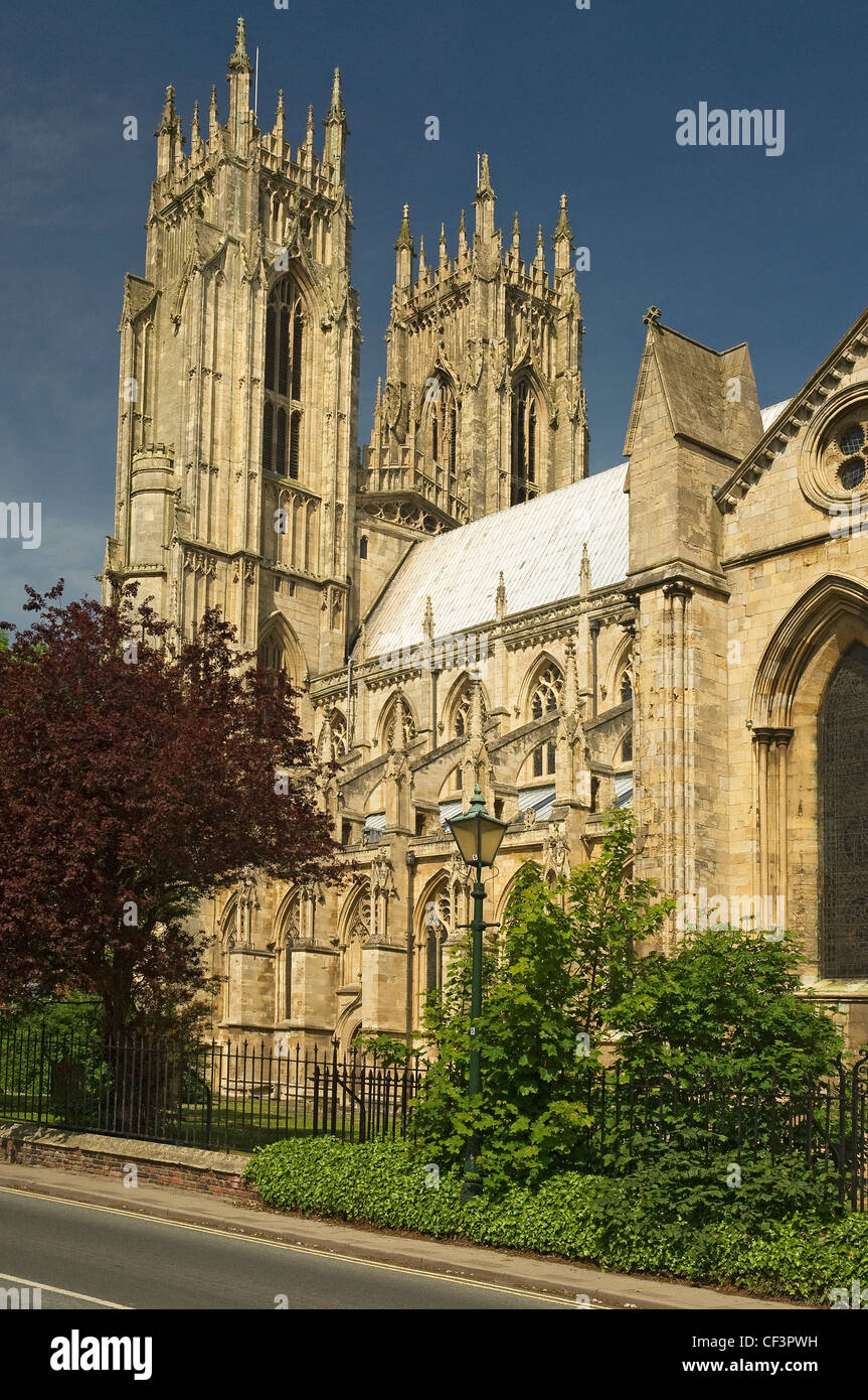The west towers of Beverley Minster, a parish church which is generally ...