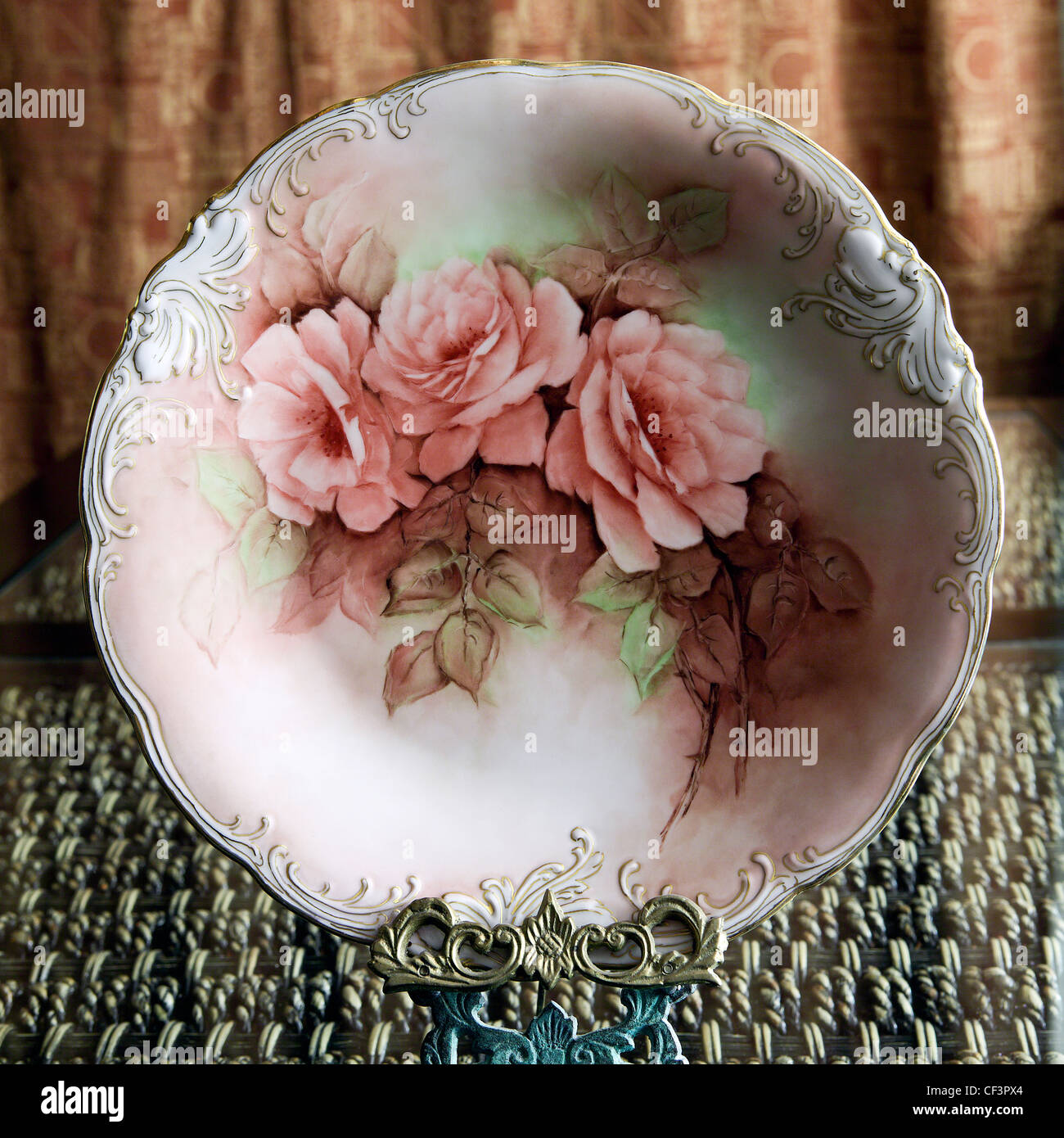 Hand painted bone china plate, painted by Shropshire artist Jane Ingram ...