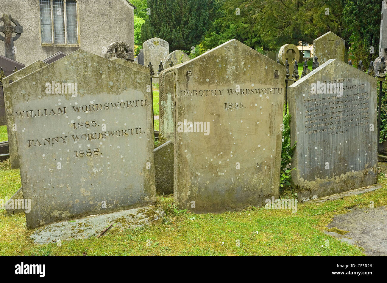 Wordsworth family graves in St Oswalds churchyard Stock Photo - Alamy