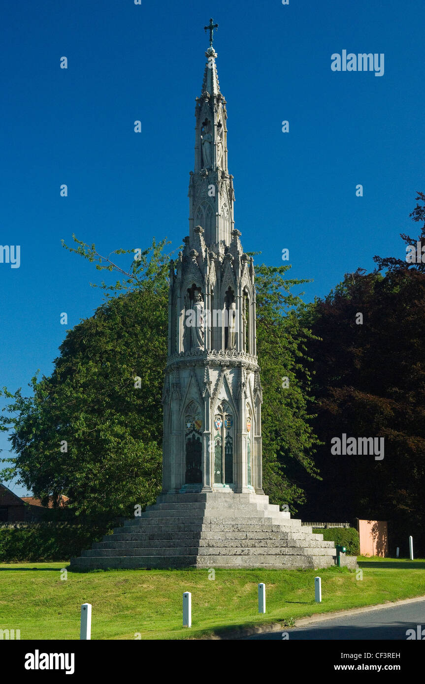 Eleanor Cross built in 1895 by Temple Moore to mark the resting places ...