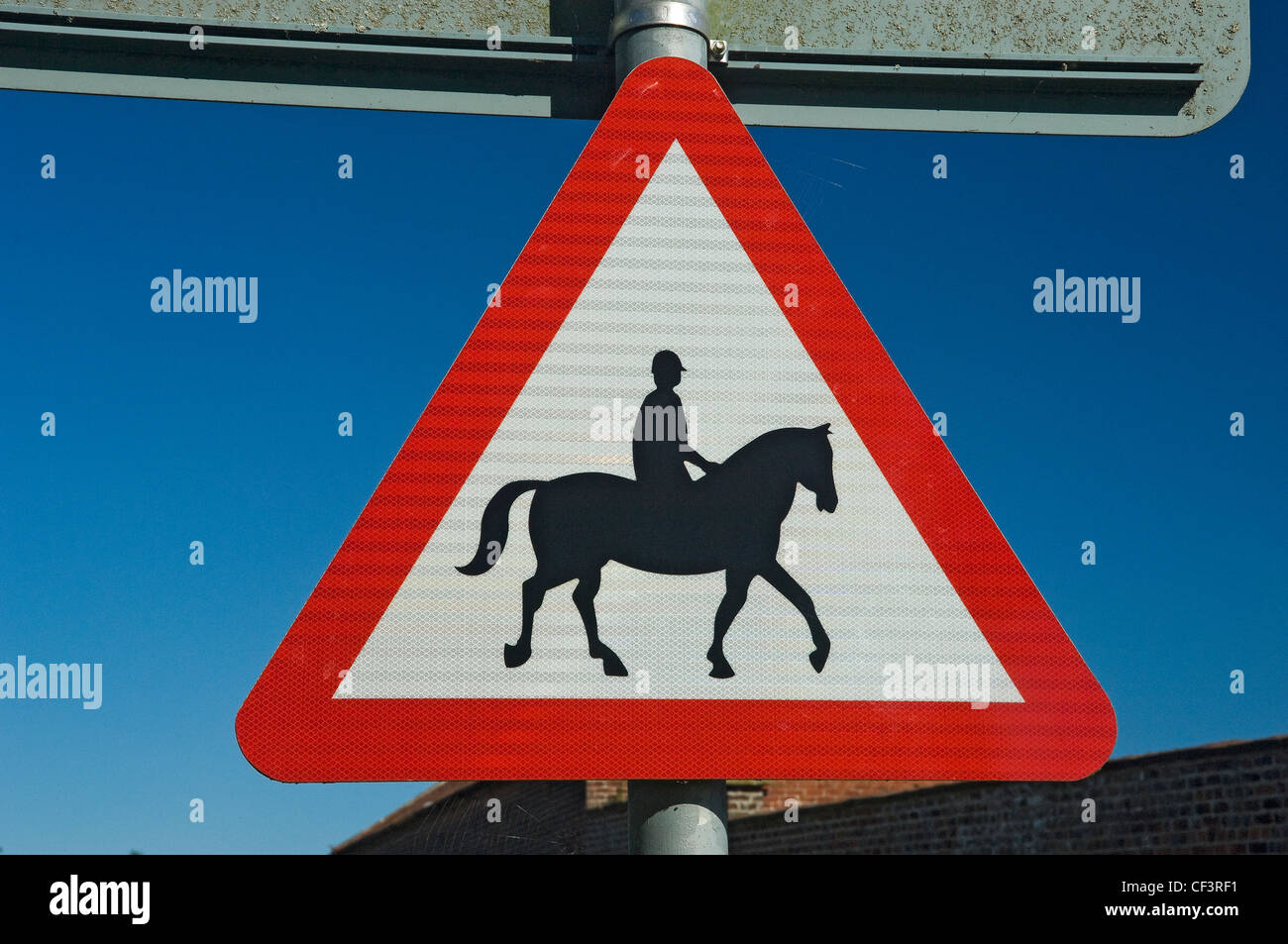 Empty triangular road sign hi-res stock photography and images - Alamy