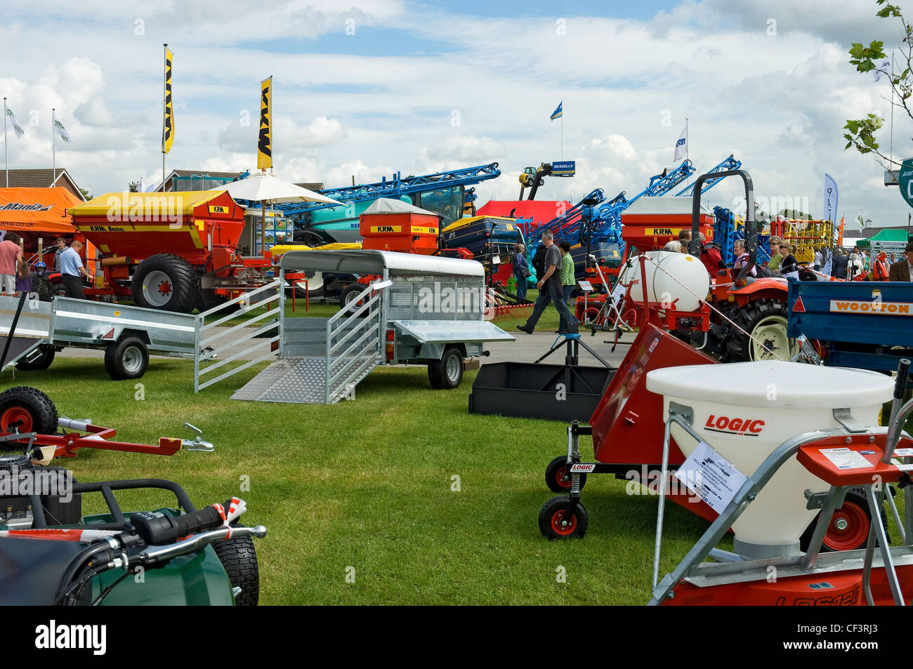 Display of agricultural machinery at the Great Yorkshire Show Stock ...