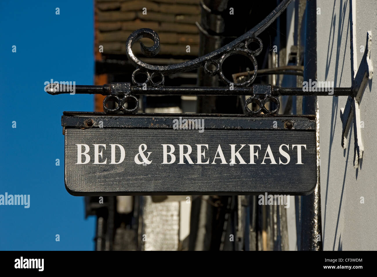 A bed & breakfast sign hanging outside a pub Stock Photo - Alamy
