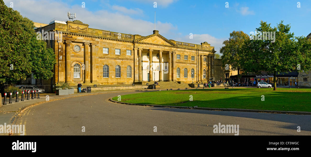 Panoramic view of York Castle Museum on the site of York Castle. The ...